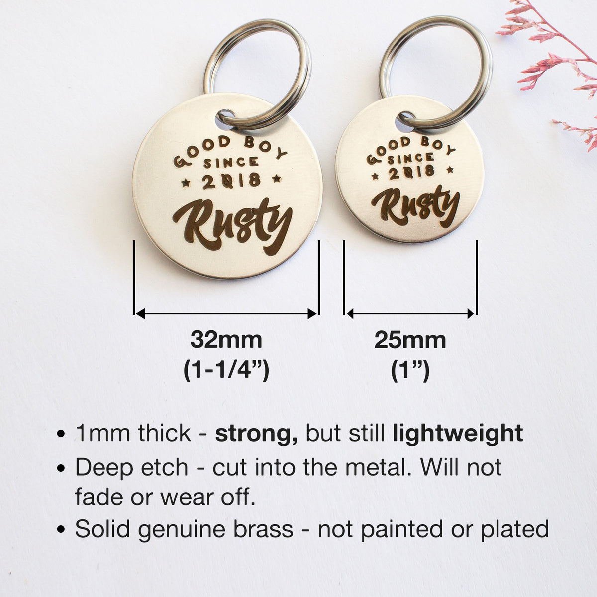 Personalised Silver 'Good Boy' Design Animal ID Tag | Animals in Charge